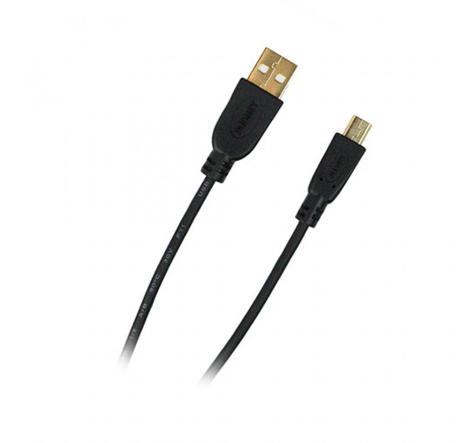 Pudney USB A Plug to Mini USB Plug 5Pin V2.0 1 Metre Black - Cables ...