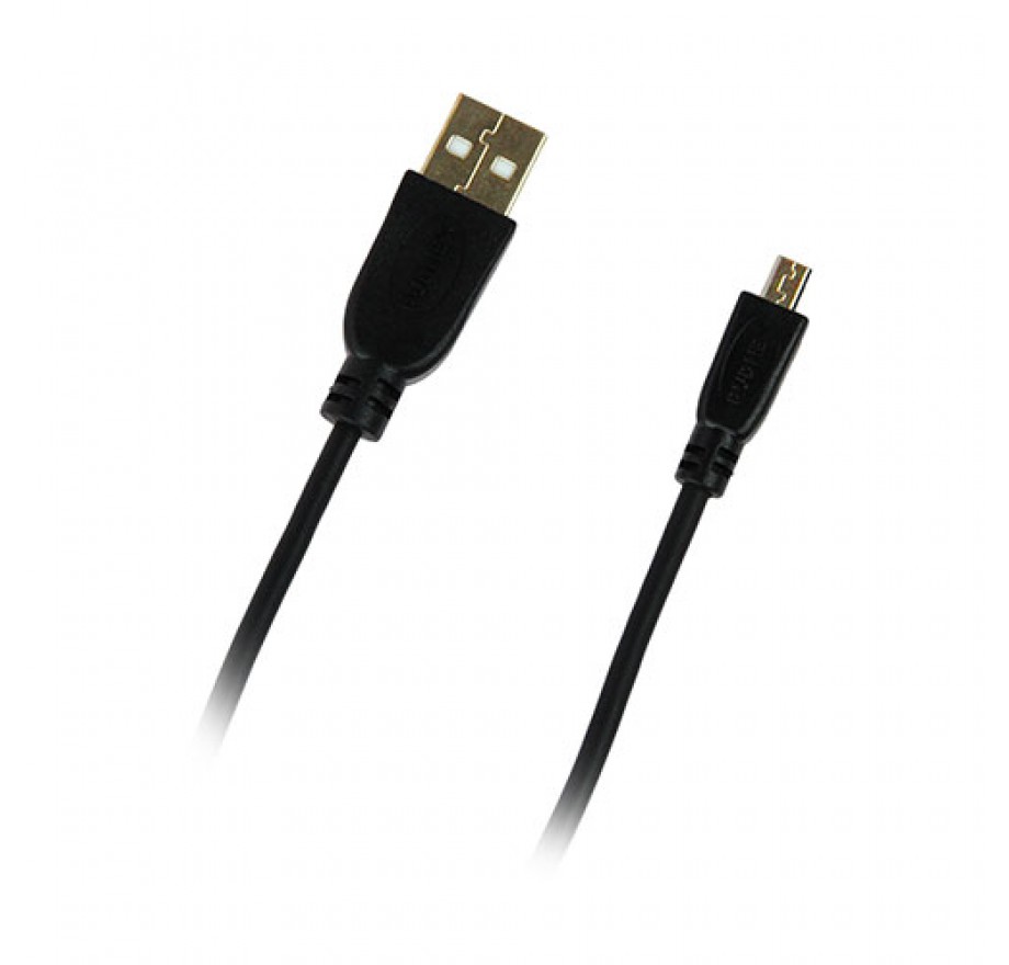 Pudney USB A Plug to USB Mini 8Pin V2.0 Plug 1 Metre Black - Cables ...