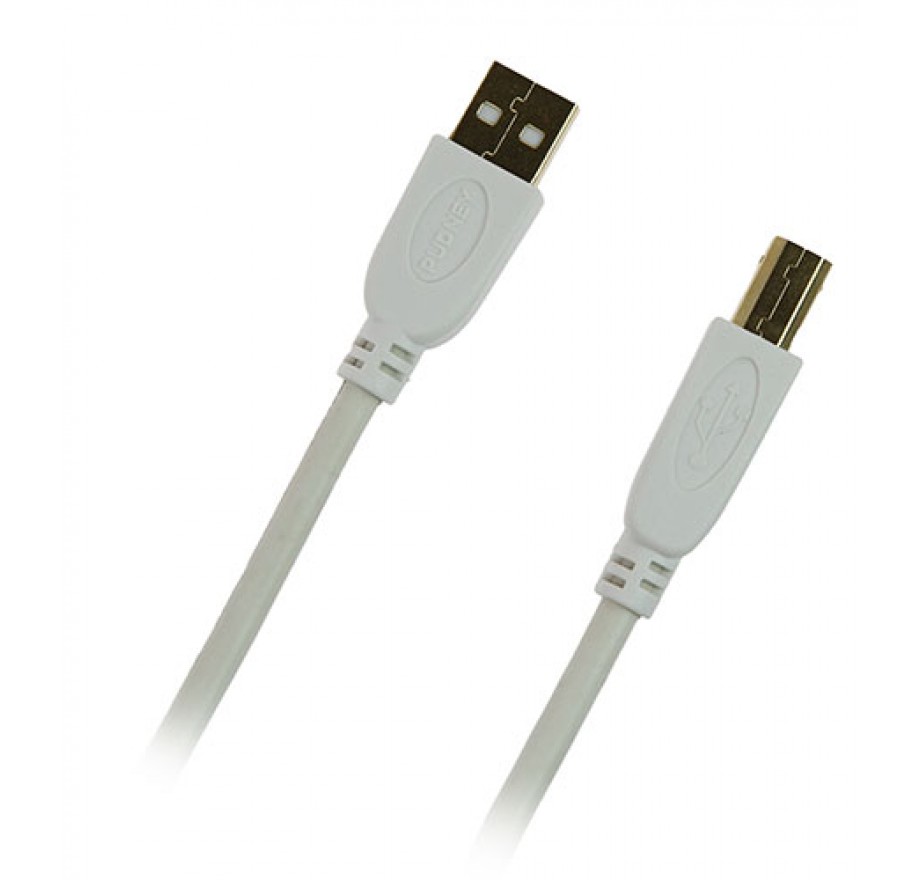 PUDNEY USB A PLUG TO USB B PLUG V3.0 1 METRE WHITE - Cables - Connected