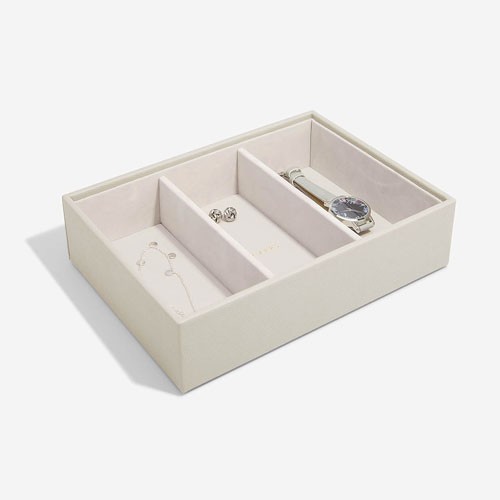 Stackers Classic 3 Deep Compartment Watch & Accessory Layer Oatmeal